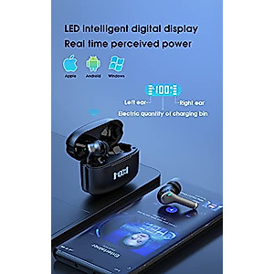 M48-Wireless Bluetooth Headset，Wireless Earbuds，Noise Cancelling Earbud，HD Sound Quality，deep bass，Sports Game headse，IPX6 Waterproof Stereo, Support to Summon The Voice Assistant, Black