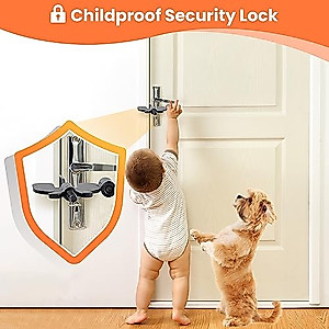 Portable Door Lock Home Security Hotel Door Locks for Travelers Door Safety Locks from Inside Bedroom Apartment Security Travel Gifts Essentials Black
