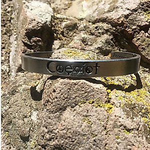 Quotable Cuffs Coexist Engraved Pewter Bracelet by Whitney Howard Designs