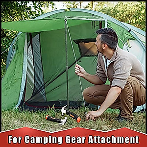 8 Pieces Small Hammer 12 Ounce Mini Hammer for Kids Women Men, Lightweight Melt Claw Hammers Bulk with Hardware Nails for Hanging Pictures Crafts Tent Kit (Orange and Black)