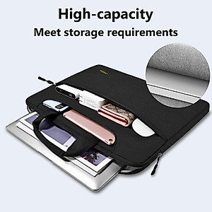 Laptop Shoulder Bag 13 13.3 14 Inch Case Compatible with MacBook Pro 14 2025-2021 M4/M3/M2/M1, Mac Air/pro 13-13.3 Inch and Most Popular 13-14 Notebooks,Spill-Resistant Briefcase, Black