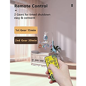 BSROLUNA Baby Crib Mobile with Music and Lights, Baby Mobile for Crib with Remote Control, Hanging Rotating Animal Rattles, 50 Songs and Timing Function, Cartoon Baby Crib Toys for Girls (Baby Blue)