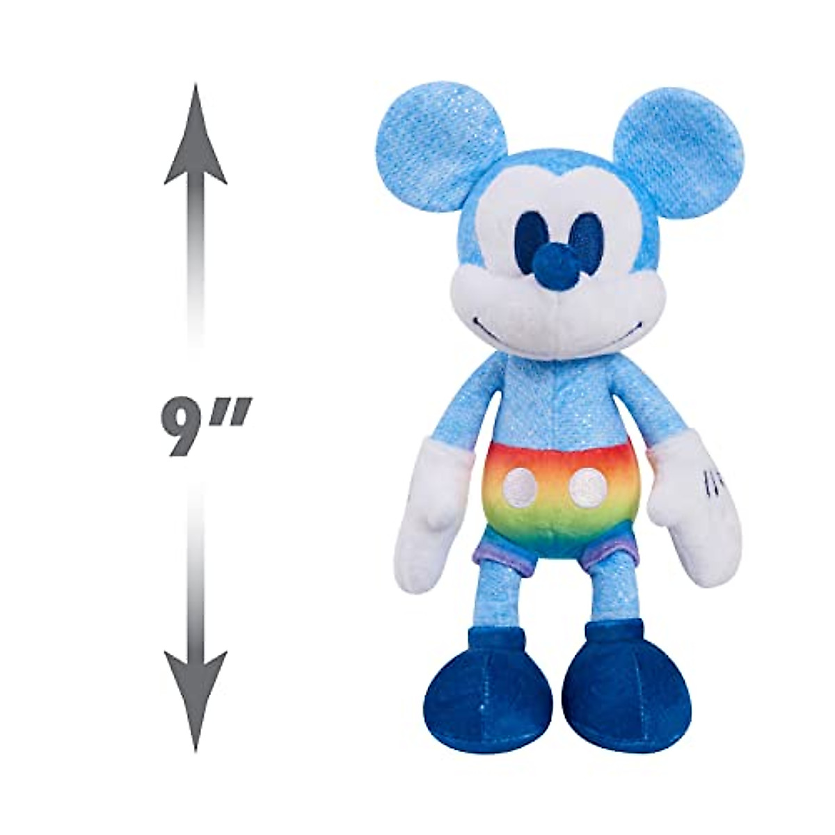 Just Play Disney Standard Pride Small Plush – Mickey Mouse, Kids Toys for Ages 2 Up, Amazon Exclusive