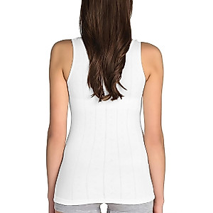 VAVONNE Camisole for Women, All Cotton, Airy Soft Comfy Tank Tops Cami Undershirt (Wide Strap/White, Medium)