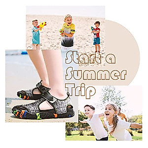 Boys Girls Water Shoes Sports Hiking Athletic Sandals Closed-Toe Lightweight Comfort Outdoor Shoes Little Kid/Big Kid