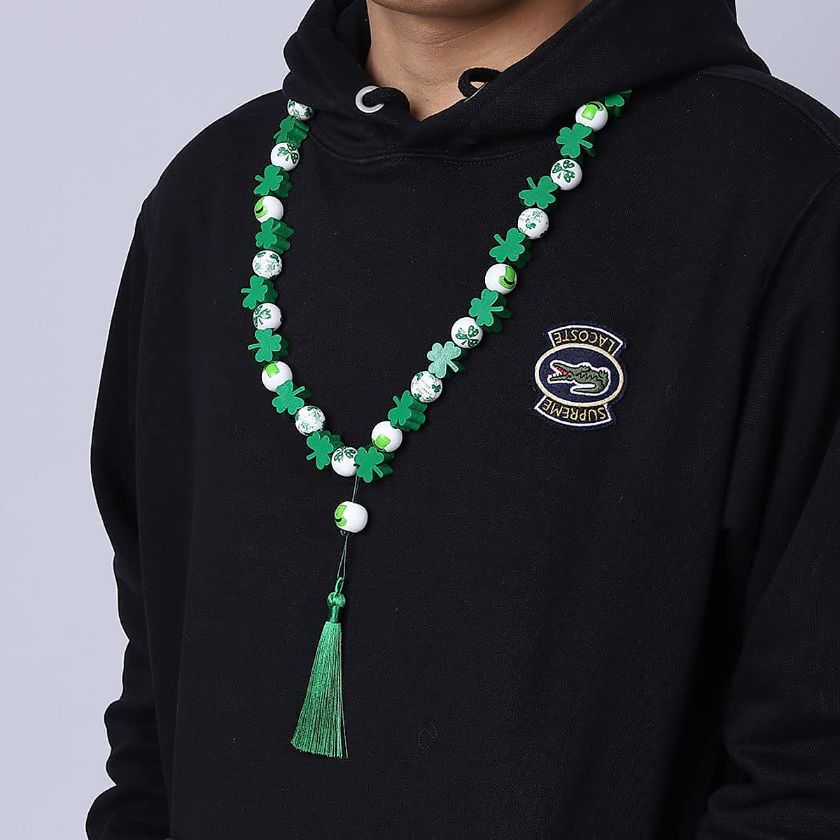 Jovono St.Patrick's Day Shamrock Necklace Irish Necklace Clover Necklace Accessories for Women and Men