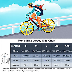Road Bike Jersey Mens Long Sleeve Reflective Cycling Shirts Full Zipper Bicycle Clothes Tops Blue Red X-Large