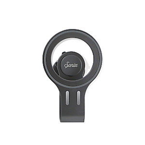 MAGNETIC LINK Car Mount, Compatible with MagSafe Cases and MagSafe Wireless Charger for iPhone 15, 14, 13, 12 series, Hands Free Cell Phone Holder with Secure Vent Clip - Graphite