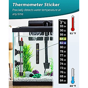 Uniclife 100 Watt Aquarium Heater with Thermometer, Fish Tanks Heater for 10-25 Gallon
