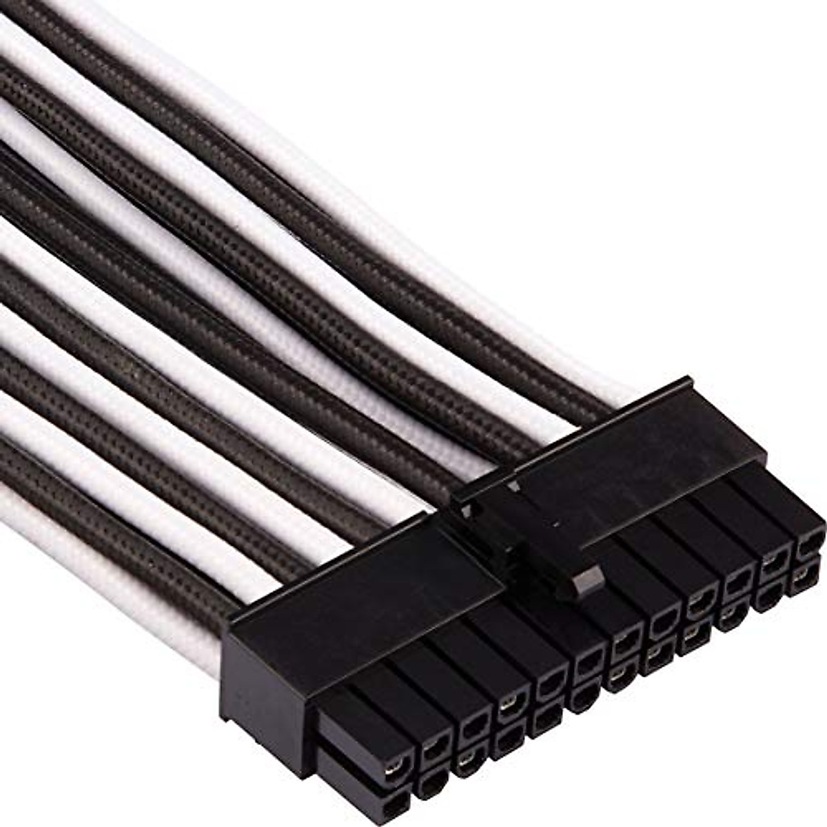 CORSAIR Premium Individually Sleeved PSU Cables Pro Kit – White/Black, 2 Yr Warranty, for Corsair PSUs