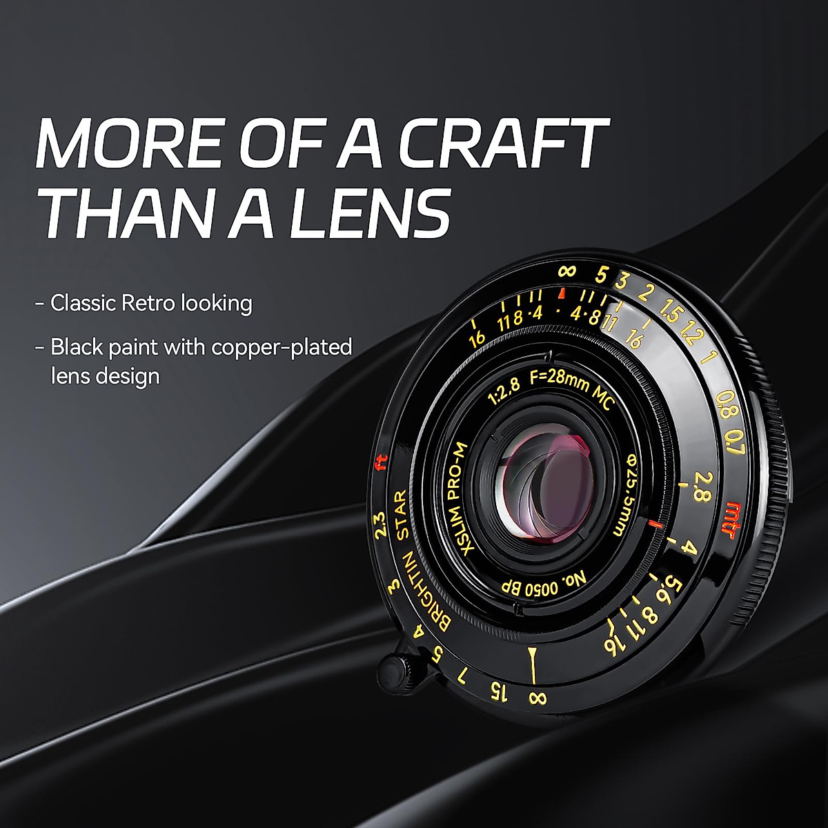 Brightin Star 28mm F2.8 Full Frame Manual Focus Lens for Leica-M Mount,Camera Lens Compatible with M2 M3 M4 M5 M6 M7 M8 M9 M9P M10 M262 M240 M240P M10P M10M