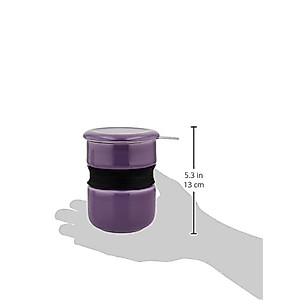 FORLIFE Curve Asian Style Tea Cup with Infuser and Lid, 12-Ounce, Purple