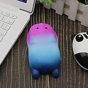 Small Wrist Rest Mouse Pad, Mini Cute Ergonomic Mousepad Memory Foam Design Pig Shape Wrist Support Pillow Rest Cushion Mat for Office Computer Laptop,Comfortable and Pain Relief(Starry Sky)