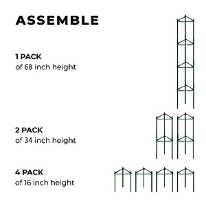 K-Brands Tomato Cage – Premium Tomato Plant Stakes Support Cages Trellis for Garden and Pots (Upto 68 Inches Tall)