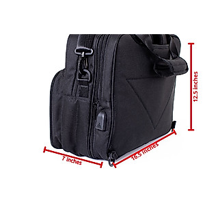 Versatex Black and White Checkered, Waterproof, Portable, Recharging, Charging port, Laptop Bag, Backpack with adjustable straps, expandable compartment, comfortable, strap sleeve