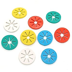 Sujosa 60pcs Sock Rings Sock Clip Holders Locks Washing Sorters Laundry Storage Organization Soft Rubber with 5 Multicolor