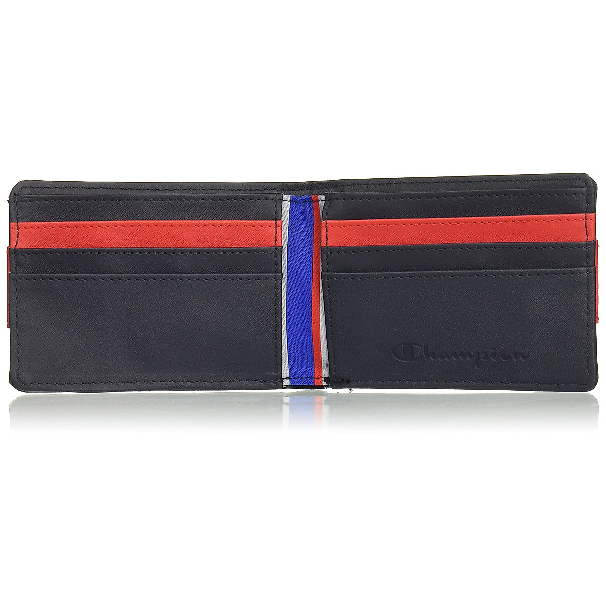 Champion Unisex Adults Compact Bifold Wallet, Black, RFID Protected