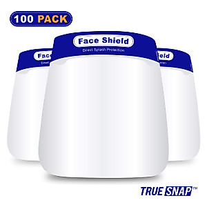Face Shield 10-Pack, Reusable Transparent Anti-Fog Visor Full Face Safety Cover with Comfort Foam, Adjustable Band to Fit All Sizes, 10-Pack