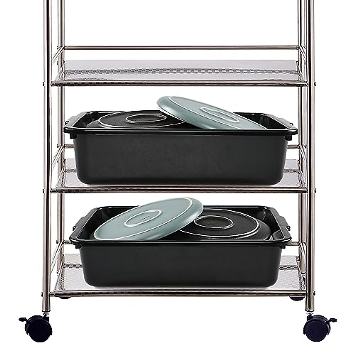 DynkoNA 8 Liter Plastic Bus Tub, Small Bus Box, 4-Pack