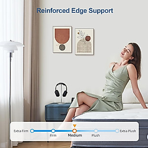 Queen Mattress, 8 Inch Hybrid Mattress in a Box, Gel Memory Foam with Individual Pocket Springs for a Peaceful Sleep, Pressure Relief Queen Size Mattress, Medium Firm Mattress (8 Inch, Queen)