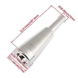 Mxfans 1.5 C Size Trumpet Mouthpiece Brass Silver-Plated Heavy Bullet Shape