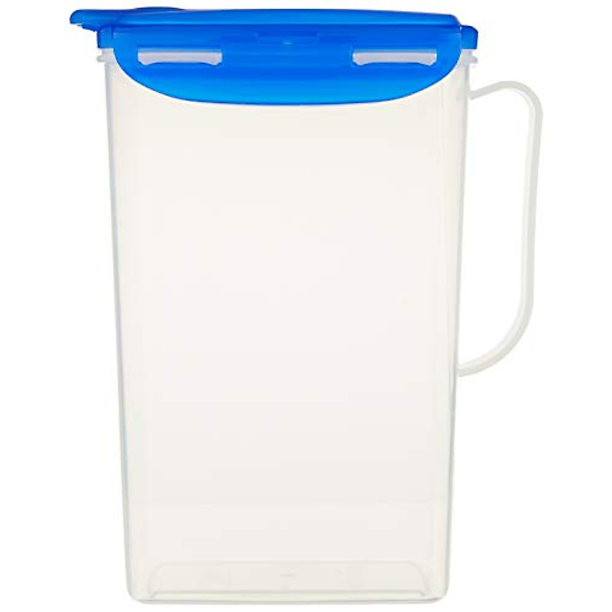 LocknLock Aqua Fridge Door Water Jug with Handle BPA Free Plastic Pitcher with Flip Top Lid Perfect for Making Teas and Juices, 2 QT, Blue