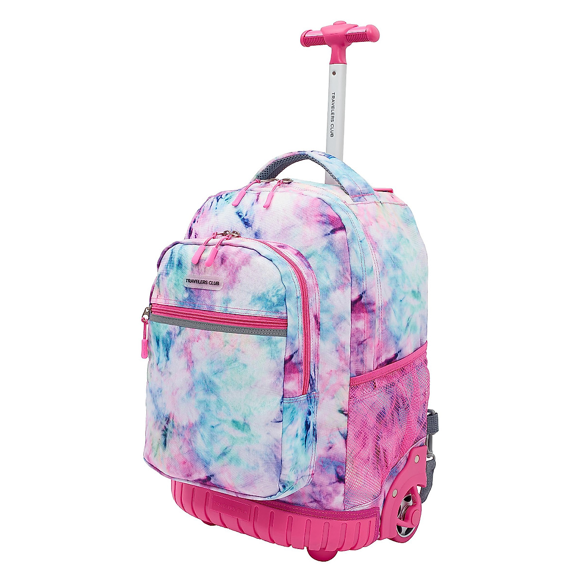 Travelers Club Rolling Backpack, Tie Dye, 18 Inch