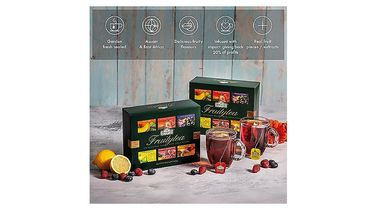 Ahmad Tea Black & Green Tea, Fruitytea Assorted Sampler Variety Gift ...