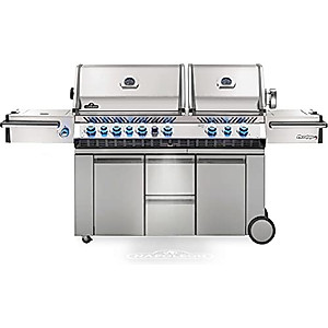 Napoleon PRO825RSBIPSS-3 Prestige PRO 825 RSBI Propane Gas Grill, sq.in. + Infrared Rear & Bottom Range Burner, Stainless Steel