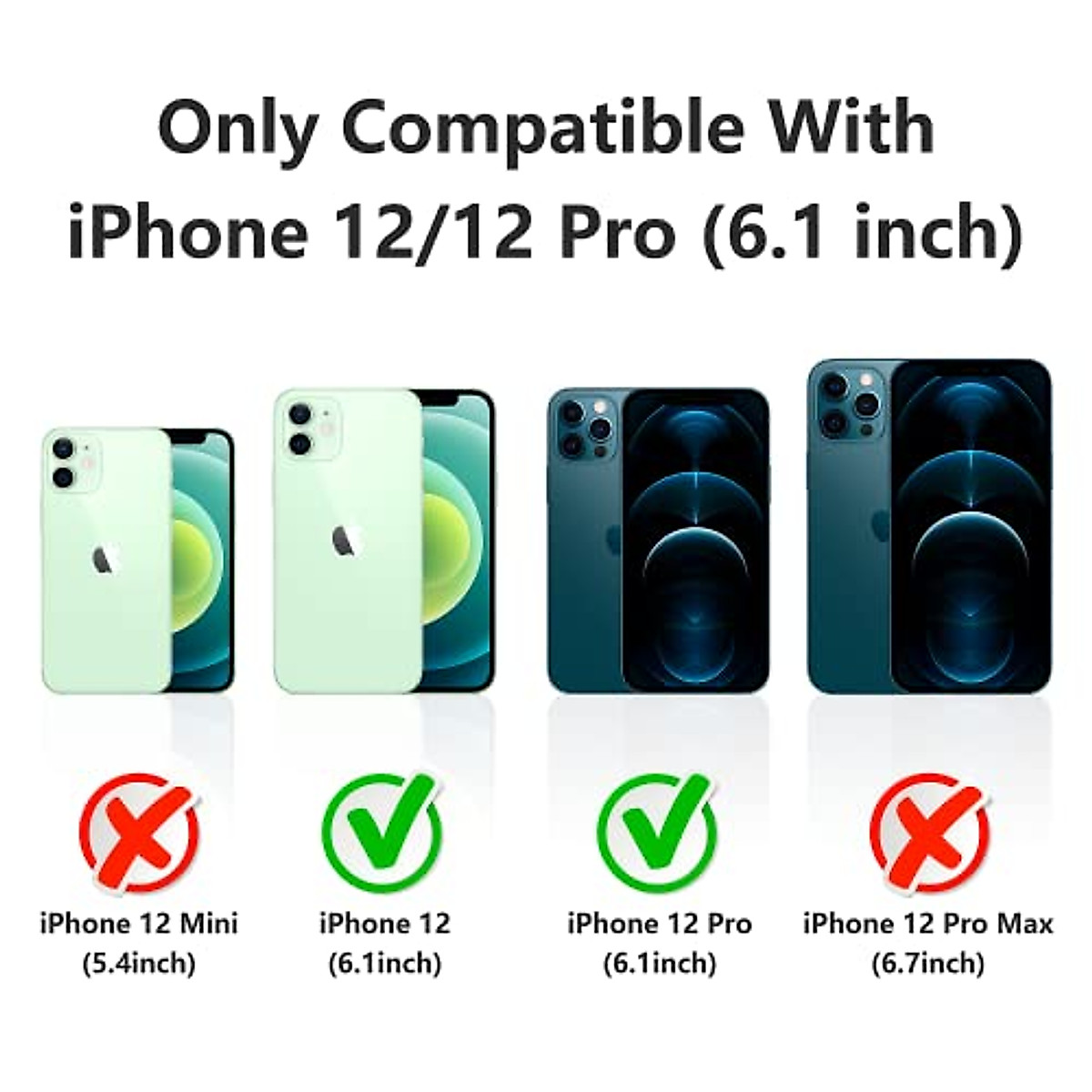 Lawonda 2-in-1 Crossbody Cell Phone Case with Adjustable Neck Strap Lanyard Shockproof Protective Moblie Phone Case for iPhone 12/12 Pro Blue