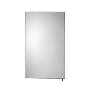 Croydex Finchley Single Door, Surface Mount Flexi-Fix Easy Hanging System Medicine Cabinet, 16 in (W) x 26 in (H) Stainless Steel