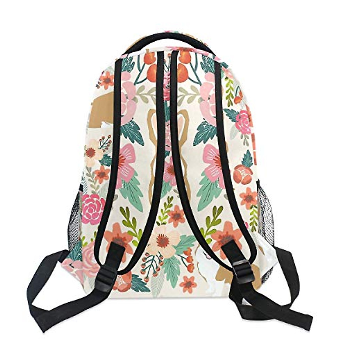 Laptop Backpacks Corgi Cute Spring Flowers Men Women Travel Daypack Bag