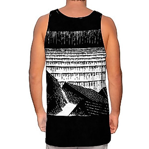 Yizzam- M.C.Escher - Blocks of Basalt .-Tshirt- Mens Tank Top 2013-2X Multicolored