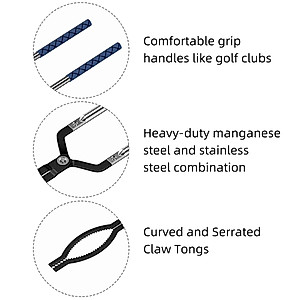 RAOMEIDE 41" Fireplace Tongs and 48" Fireplace Poker Sets, Heavy Duty Fireplace Log Grabber Fireplace Tool Set with Extra Long, Camping Fire Poker for Fire Pit Outdoor (fire tongs sets)