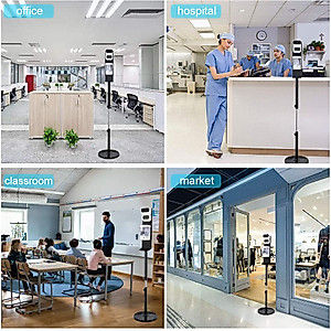 LYCHL Wall Mounted Thermometer +Soap Dispenser Wall Mounted Set for Offices, Factories, Shops, Schools, Restaurants, Rail Station Entrances, and Other High-Density Areas