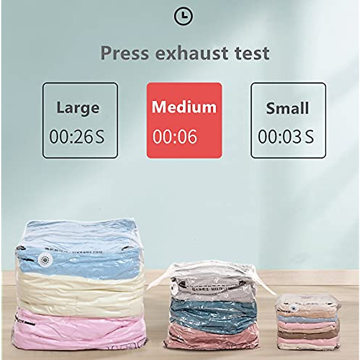 Revolutionary Plastic Space Saver Vacuum Storage Bag for Clothes,No Need Pump Vacuum Seal Bags for Clothing,Reusable Compression Vaccummpacking Bags for Storage,Small,4PCS, 27.5”×19.7”