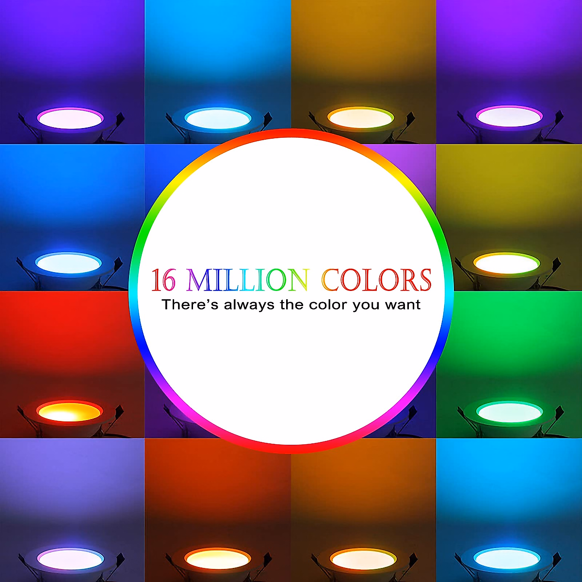 BANWEY Smart Recessed Lighting 6 Inch,WiFi Color Changing LED Recessed Lights,15W 1100 Lumen Smart Remote Downlight with Junction Box, Compatible with Alexa/Google Assistant/Siri (8PACK)