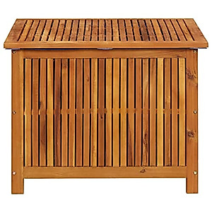 WIFESE Deck Box 84 Gal Outdoor Storage Box Deck Boxes Outdoor Waterproof Pool Storage Deck Storage Box Patio Storage Box Outside Storage Box Waterproof Outdoor Cushion Storage Deck Storage Acacia