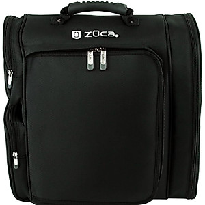 Zuca Artist Backpack With Two Vinyl-Lined Utility Pouches, Black