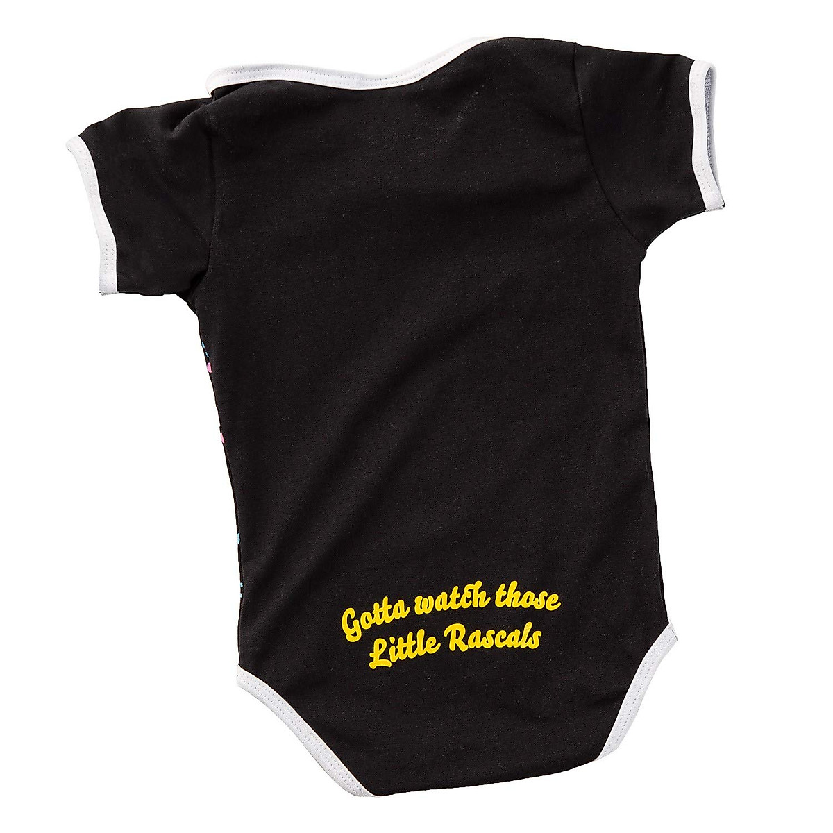 Calhoun Officially Licensed Bob Ross Splatter Print Baby Onesie (12-18 Months)