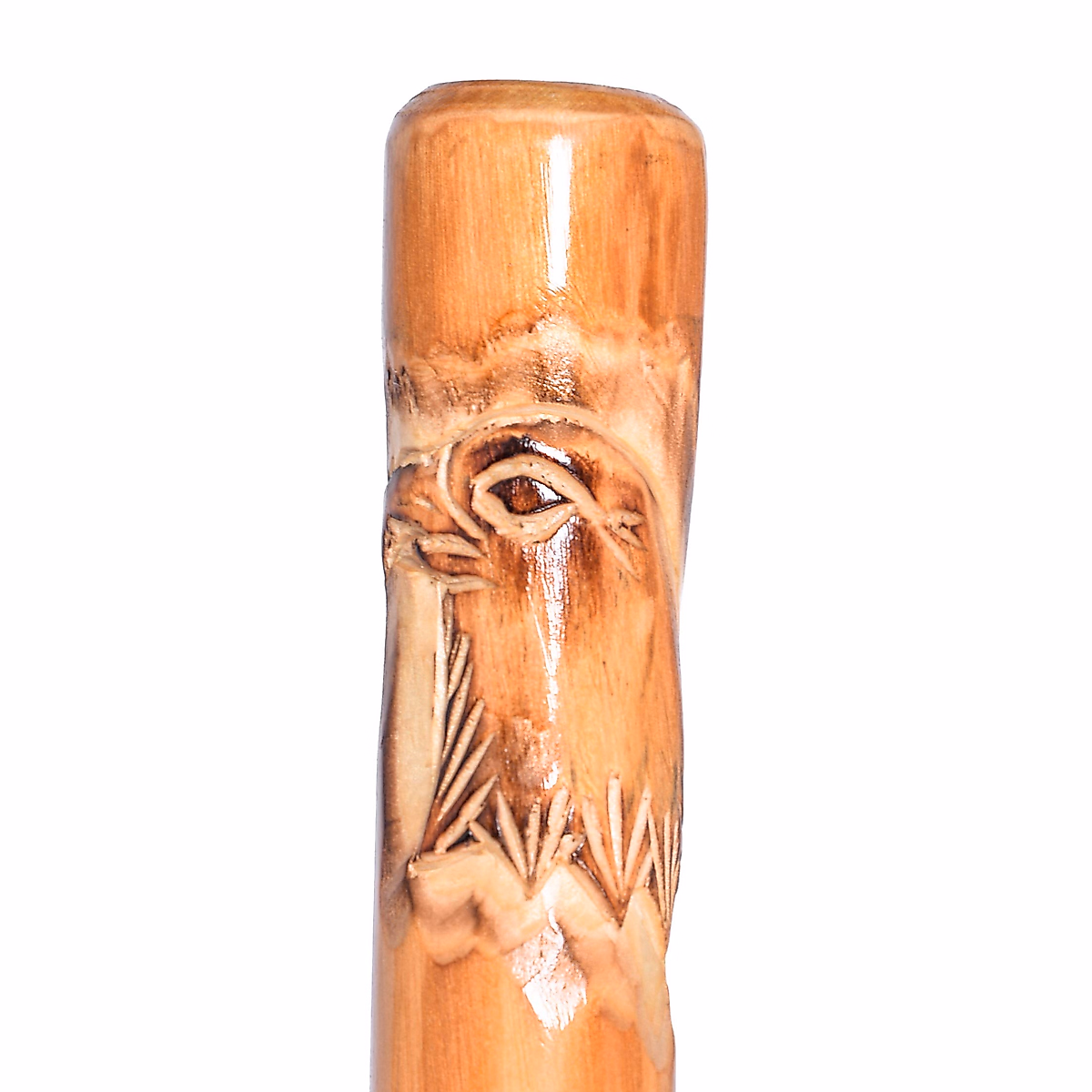 FOREST PILOT 3 Piece Detachable Fir Wood Walking Stick Eagle Carving with a Compass(Nature Color, 55 Inches, 1 Piece)…