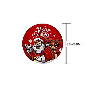 SAVITA 500 Pieces 3.8 cm Christmas Sticker Label, Envelope Stickers Presents Decorative Stickers Party Decoration Christmas Labels (5 Models)