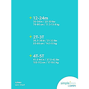 Simple Joys by Carter's Toddler Boys' Hooded Sleeper Robe, Green Dinosaur, 2-3T