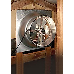Natural Light Gable Mounted Solar Attic Fan - 32 Watts - 2200 sq. ft.