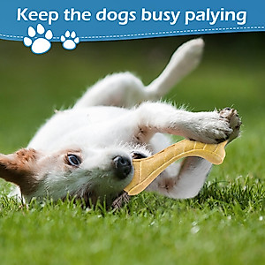 DAOZIJI Indestructible Dog Toys for Aggressive Chewers Medium Small Breed, Tough Dog Chew Dog Bones for Aggressive chewers, Interactive Nylon Dog Chew Bones Toys for Boredom,Puppy Teething Toys Gifts