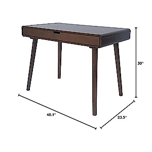 Christopher Knight Home Peninah Mid-Century Rubberwood Writing Desk, Medium Brown, 23.5 inches deep x 40.10 inches wide x 30. 00 inches high