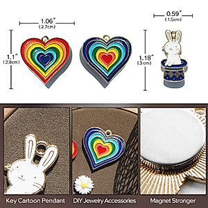 3pcs Needle Minder for Sewing,Magnetic Needle Keeper for Cross Stitch,Cute Love Cartoon Enamel Pin,Needle Holder for Embroidery,Needlework Storage Accessory, Gift for Cross Stitch Lover（6-Needle）