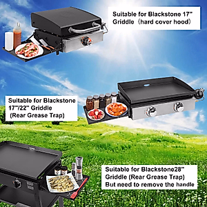 ClimbFun Griddle Side Shelf for Blackstone 17/22/ 28 Inch Griddle, Blackstone Griddle Accessories, Griddle Caddy， Grill Side Shelf