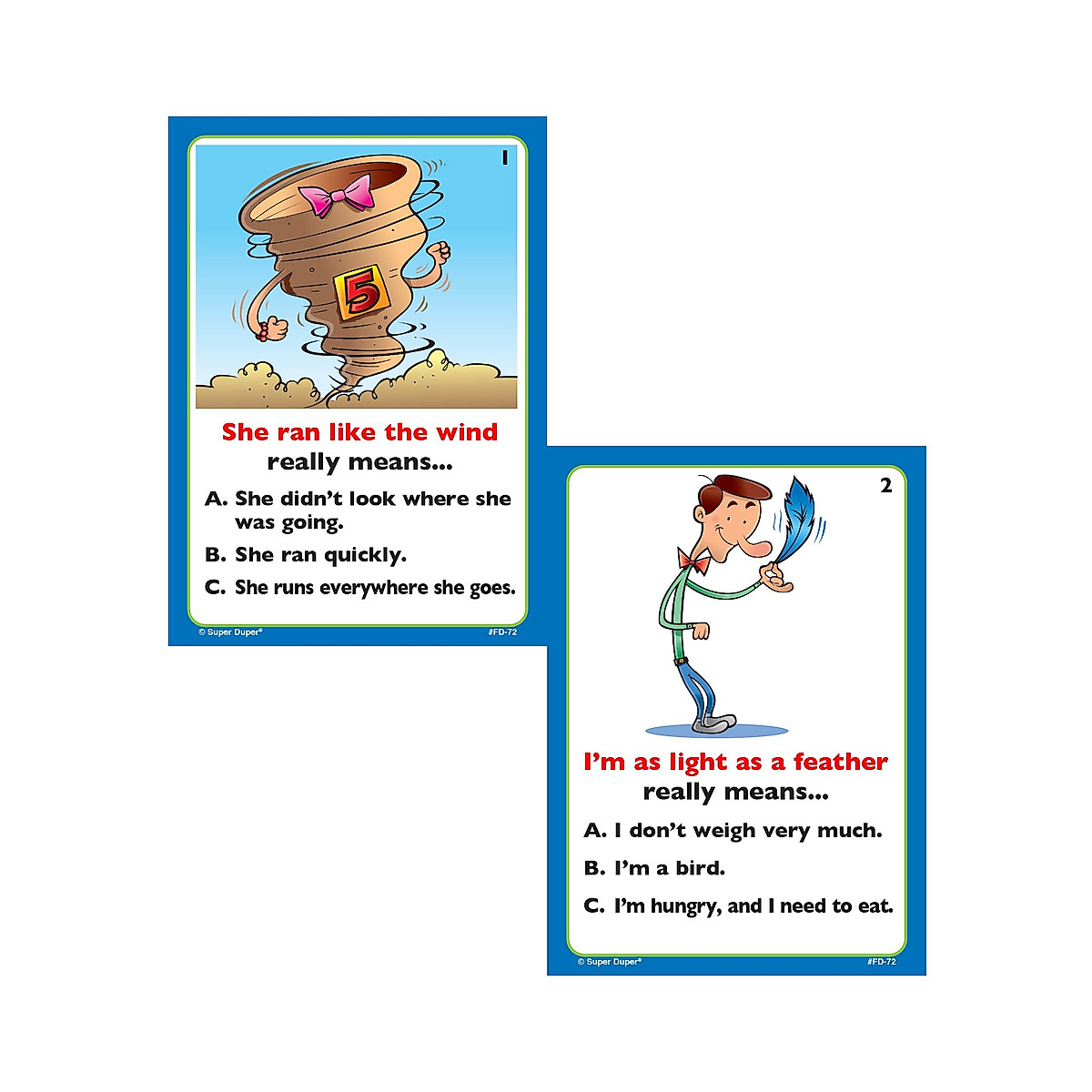 Super Duper Publications | Metaphors & Similes Fun Deck | Figurative Language Skills Flash Cards | Educational Learning Materials for Children…