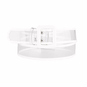 Allegra K Womens Clear Waist Belt Plus Size Skinny Belts for Jeans Dresses 60-85cm/23.62-33.46" White